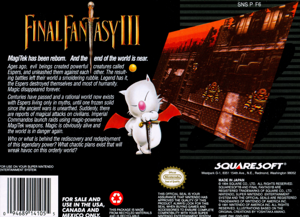 Final Fantasy 3 aka VI – RETRO GAMESMASTER
